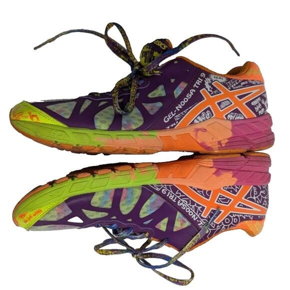 Asics | Shoes | Asics Gelnoosa Tri 9 Triathlon Sneakers Multicolor Neon ...